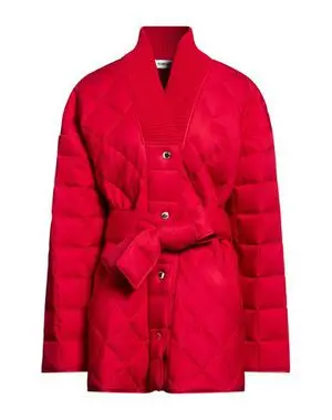 Khrisjoy Quilted Puffer Coat - Red