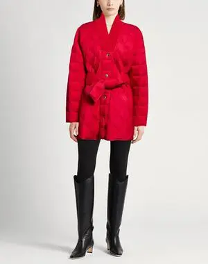 Khrisjoy Quilted Puffer Coat - Red
