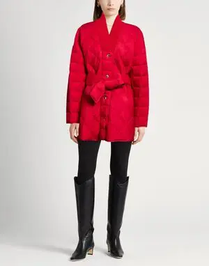 Khrisjoy Quilted Puffer Coat - Red