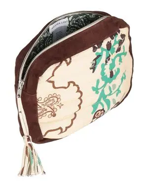 ARIZONA LOVE Cotton And Cowhide Clutch - Beige