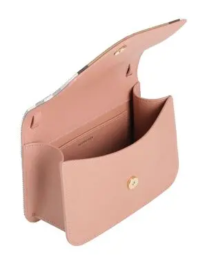 Burberry Calfskin And Cotton Crossbody Bag - Beige