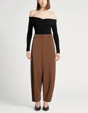 ALYSI Twill High-waisted Trousers