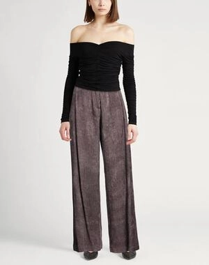ALYSI Viscose Wide-leg Pants - Plum