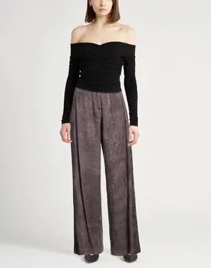 ALYSI Viscose Wide-leg Pants - Plum