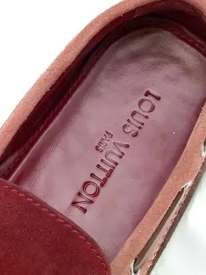 LOUIS VUITTON Suede Loafers With Bow Detailing