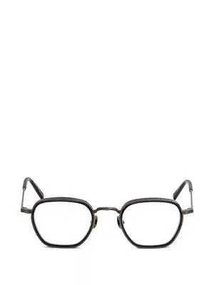 Matsuda Engraved Geometric-frame Eyeglasses - Blue