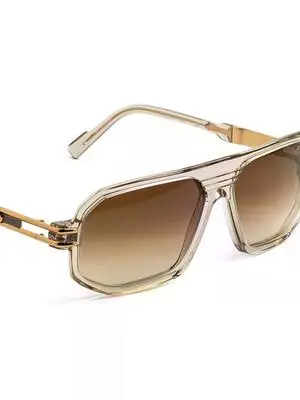 Cazal Geometric Frame Sunglasses With Gold-tone Hardware - Neutrals