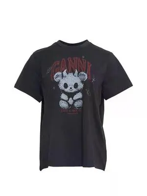 GANNI Graphic Print Jersey T-shirt