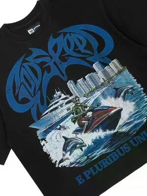 GODSPEED Wave Runner Graphic-print T-shirt - Black