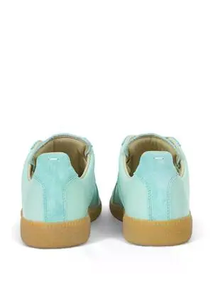 MAISON MARGIELA Replica Aqua Nappa Leather And Suede Sneakers - Blue