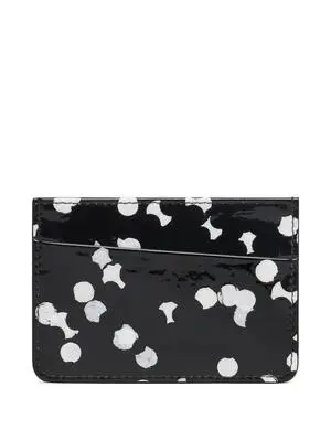 MAISON MARGIELA Confetti-print Four-stitch Card Holder - Black