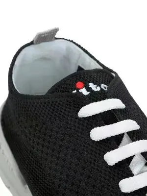 Kiton Knit Lace-up Sneakers - Black