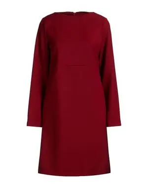 CAMICETTASNOB Crepe Long Sleeve Crewneck Mini Dress