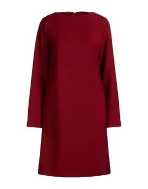 CAMICETTASNOB Crepe Long Sleeve Crewneck Mini Dress