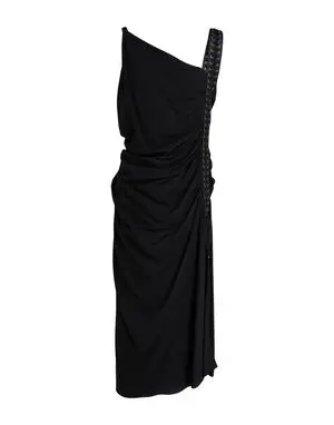 Dolce & Gabbana Draped Neckline Sleeveless Midi Dress