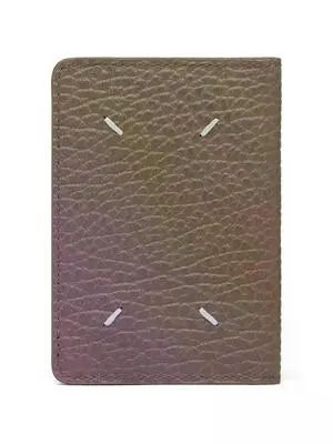 MAISON MARGIELA Four Stitches Grained Leather Card Holder - Brown