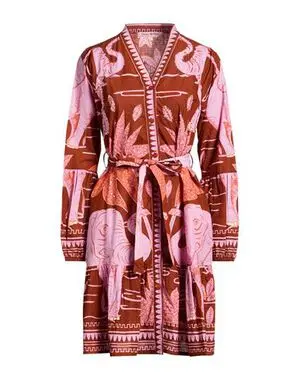 CONNOR & BLAKE Cotton Poplin Shirt Dress - Red