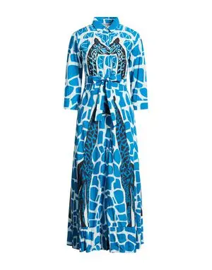CONNOR & BLAKE Animal Print Cotton Poplin Shirt Dress With Embellishments