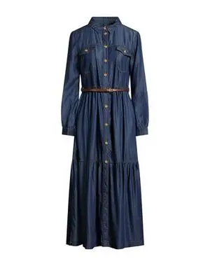 OLTRE Lyocell Maxi Shirt Dress