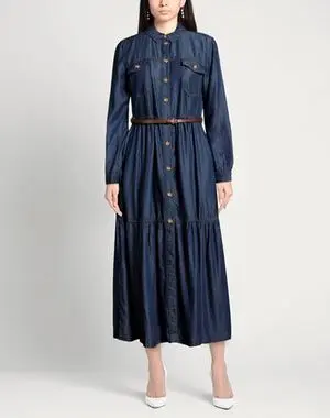 OLTRE Lyocell Maxi Shirt Dress