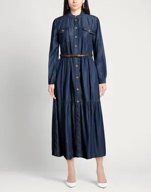 OLTRE Lyocell Maxi Shirt Dress