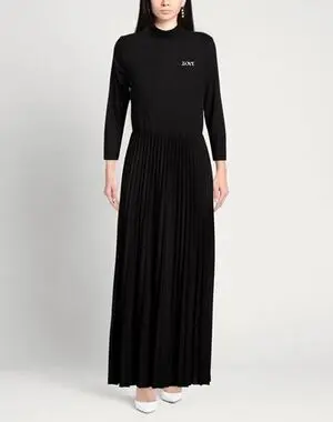 OLTRE Knit Maxi Dress With Mock Neck And 3/4 Sleeves