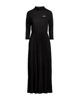 OLTRE Knit Maxi Dress With Mock Neck And 3/4 Sleeves