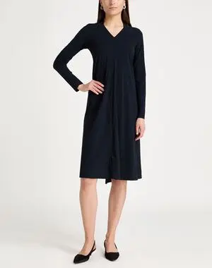 High Midi Dress In Midnight Nylon And Elastane