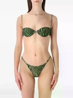 MATINEE Marina Zebra-print Bikini - Green