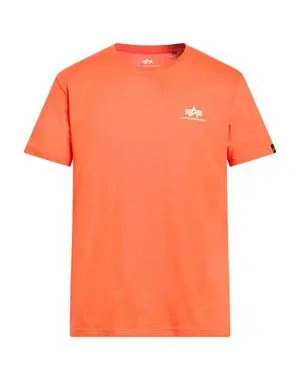 Alpha Industries Man T-shirt Deep Teal Size Xl Cotton Orange