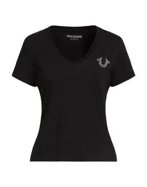 True Religion V-neck Rhinestone Appliqué T-shirt