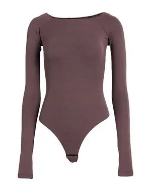 Andamane Ribbed Viscose Blend Bodysuit - Plum