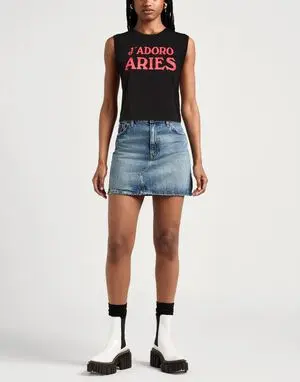 Aries Sleeveless Crewneck T-shirt With Print