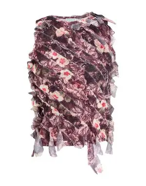 Guess Polyester Ruched Floral-print Top