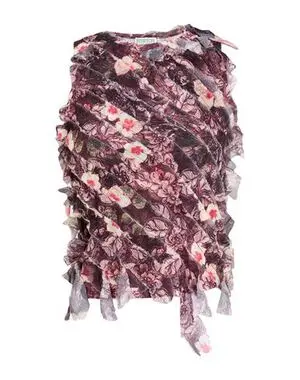 Guess Polyester Ruched Floral-print Top