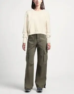 LES TIEN Cotton French Terry Crewneck Sweatshirt - Beige
