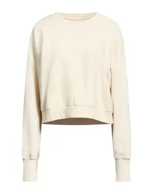 LES TIEN Cotton French Terry Crewneck Sweatshirt - Beige