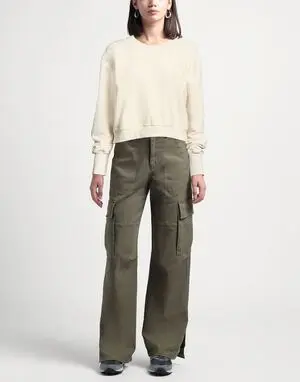LES TIEN Cotton French Terry Crewneck Sweatshirt - Beige