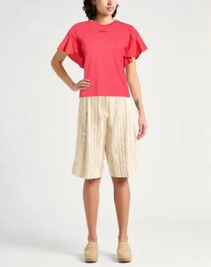 Karl Lagerfeld Embroidered Organic Cotton T-shirt - Red