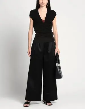 Giorgio Armani Crepe Deep Neck Short Sleeve Top