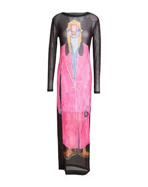 CHARLES JEFFREY Bodycon Maxi Dress With Graphic Print - Black