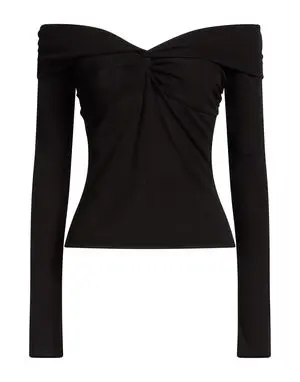 Blumarine Viscose Jersey Top With Draped Neckline