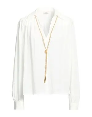 OLTRE Viscose Crepe Top - White