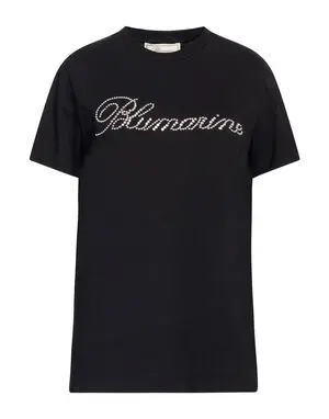 Blumarine Embellished Cotton T-shirt - Black