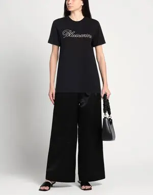 Blumarine Embellished Cotton T-shirt - Black