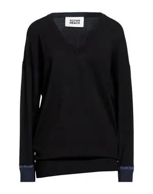 SILVIAN HEACH V-neck Knit Sweater - Black