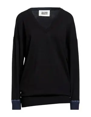SILVIAN HEACH V-neck Knit Sweater - Black