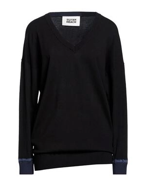 SILVIAN HEACH V-neck Knit Sweater - Black