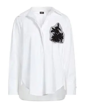 OLTRE Cotton Poplin Appliqué & Sequined Top