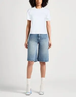 MSGM Cotton Crewneck T-shirt With Embroidered Logo